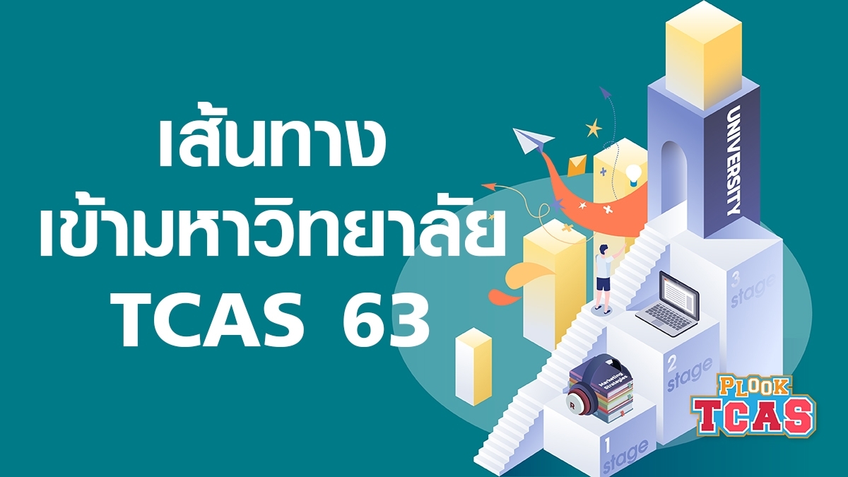 เส้นทางเข้ามหาวิทยาลัย รูปแบบ TCAS 63 ทั้ง 5 รอบ